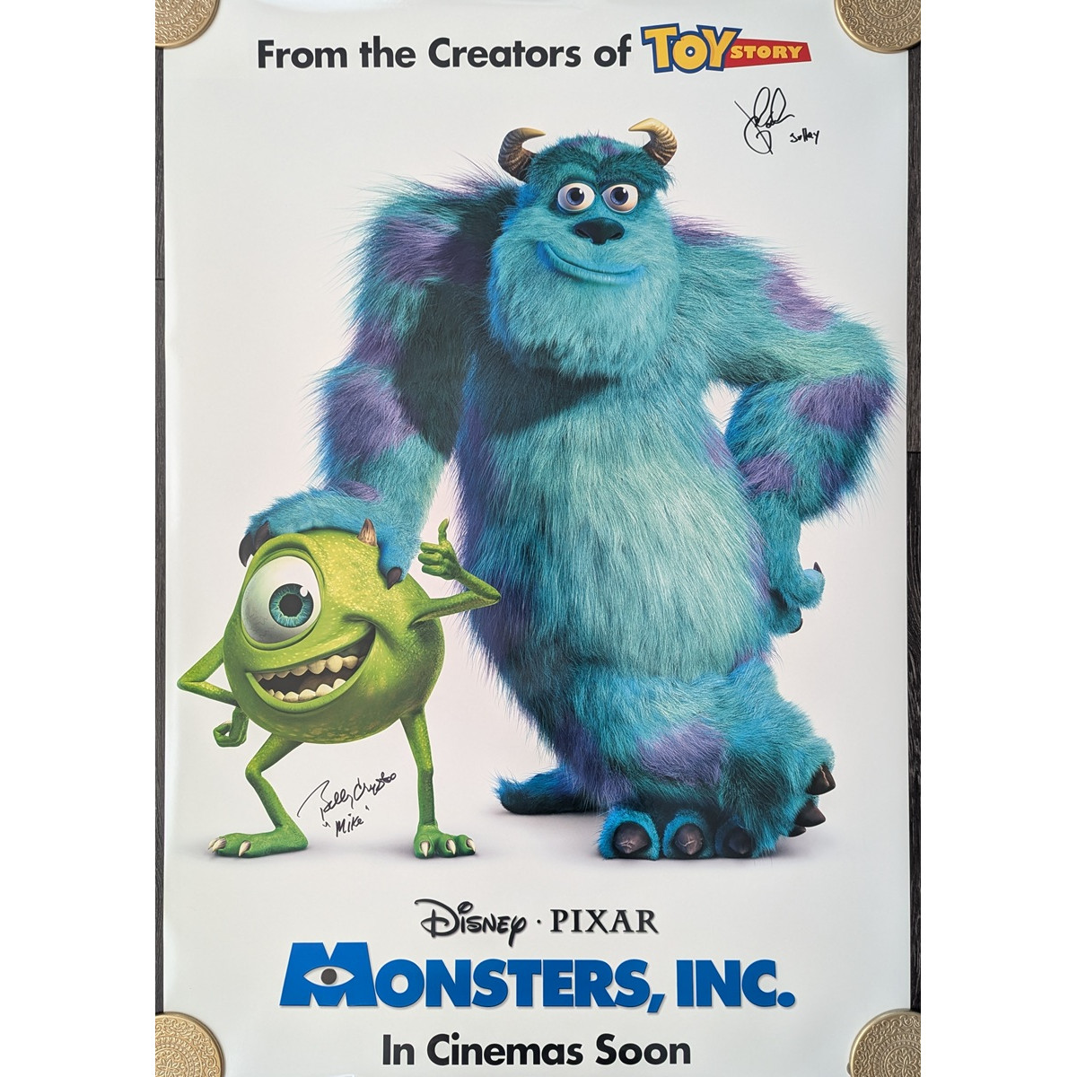 Billy Crystal and John Goodman Signed Monsters Inc Original Double ...